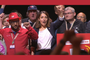 La communiste Sophie Binet reconduite à la tête de la CGT avec un score ...